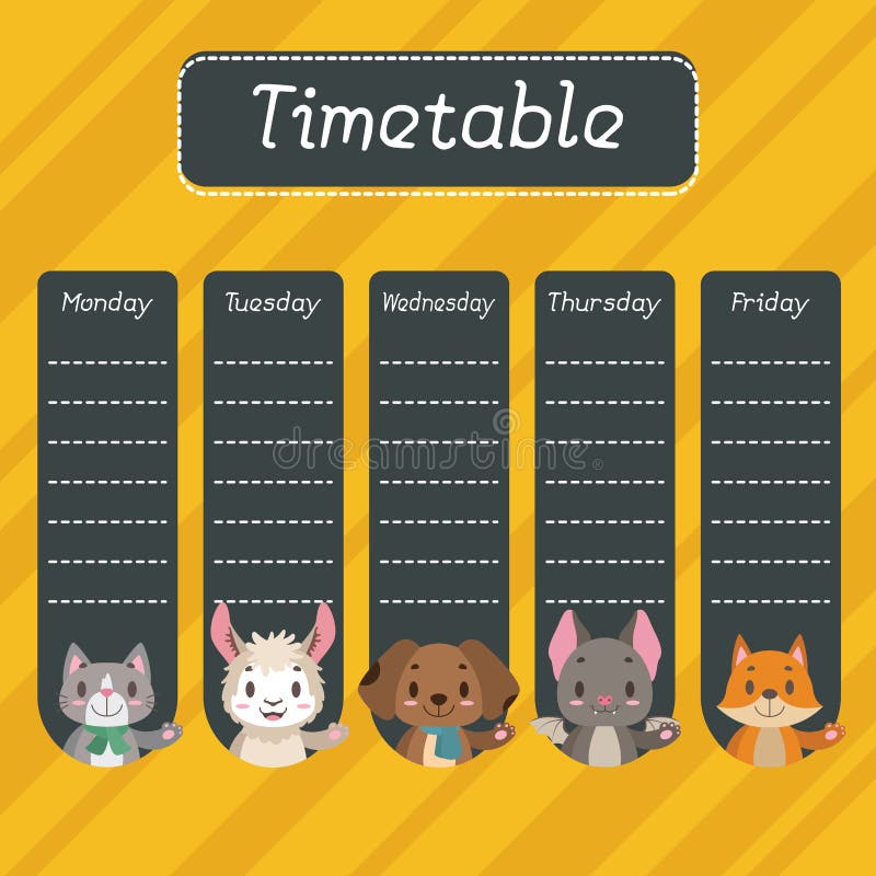 Timetable Cute Stock Illustrations – 4,421 Timetable Cute Stock ...