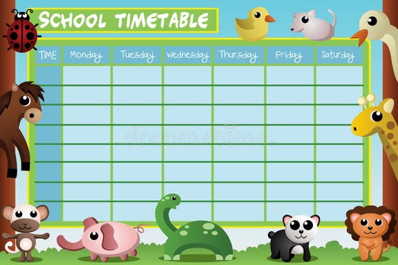 School Timetable Stock Illustrations – 11,151 School Timetable Stock ...