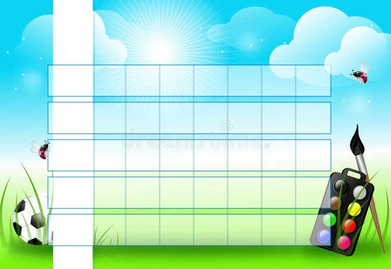 School Timetable Football Stock Illustrations – 41 School Timetable ...