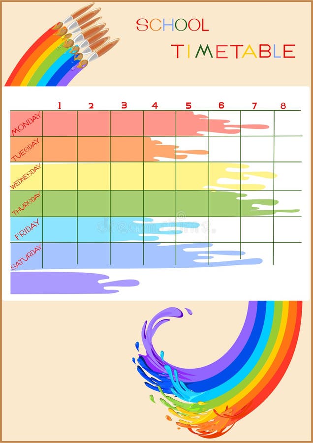 Timetable Rainbow Trout Vector Stock Vector - Illustration of info ...