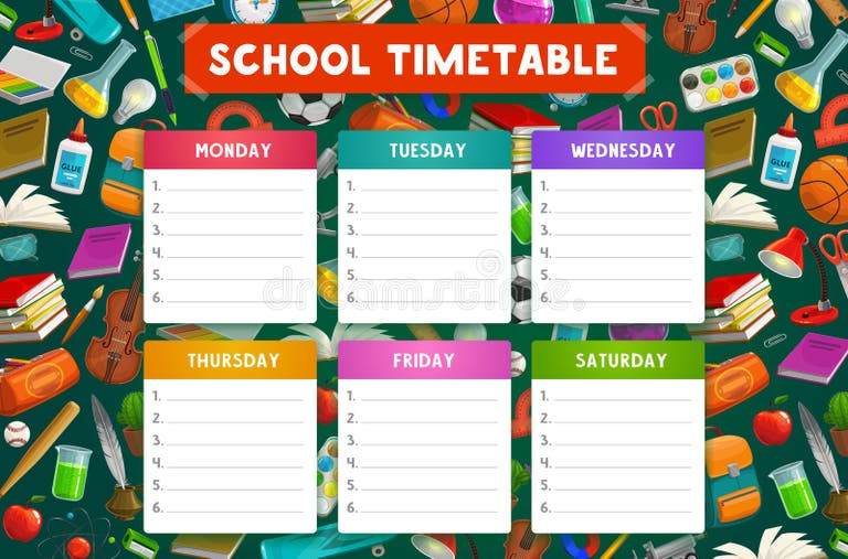 Student Schedule Stock Illustrations – 7,425 Student Schedule Stock ...