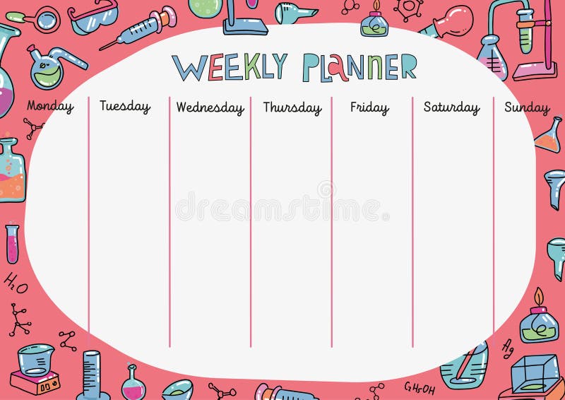 Printable Weekly Planner, Organizer A4 Sheet. Time Management Planning ...