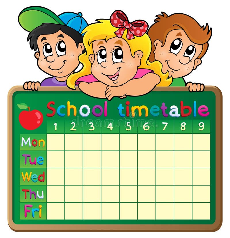 School Timetable Theme Image 4 Stock Vector - Illustration of schedule ...