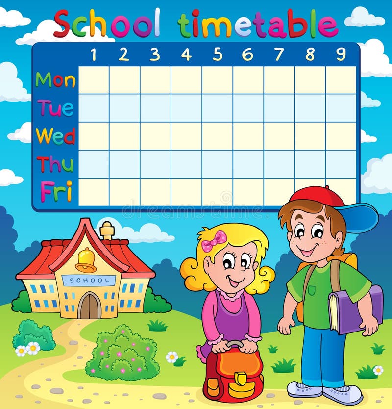 School timetable stock illustration. Illustration of plan - 38053338