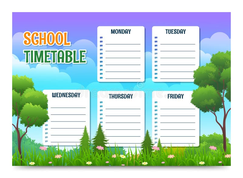 Timetable Theme Stock Illustrations – 537 Timetable Theme Stock ...