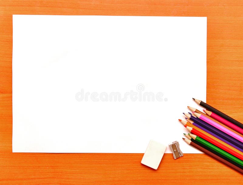 School tools stock image. Image of desk, white, blank - 17880875