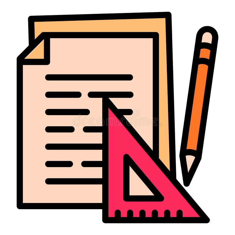 School Tools Icon, Outline Style Stock Vector - Illustration of element ...