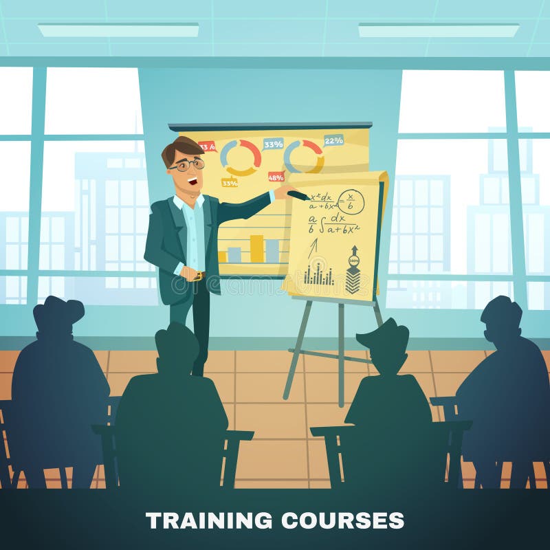 School Training Courses Education Poster Stock Vector - Illustration of ...