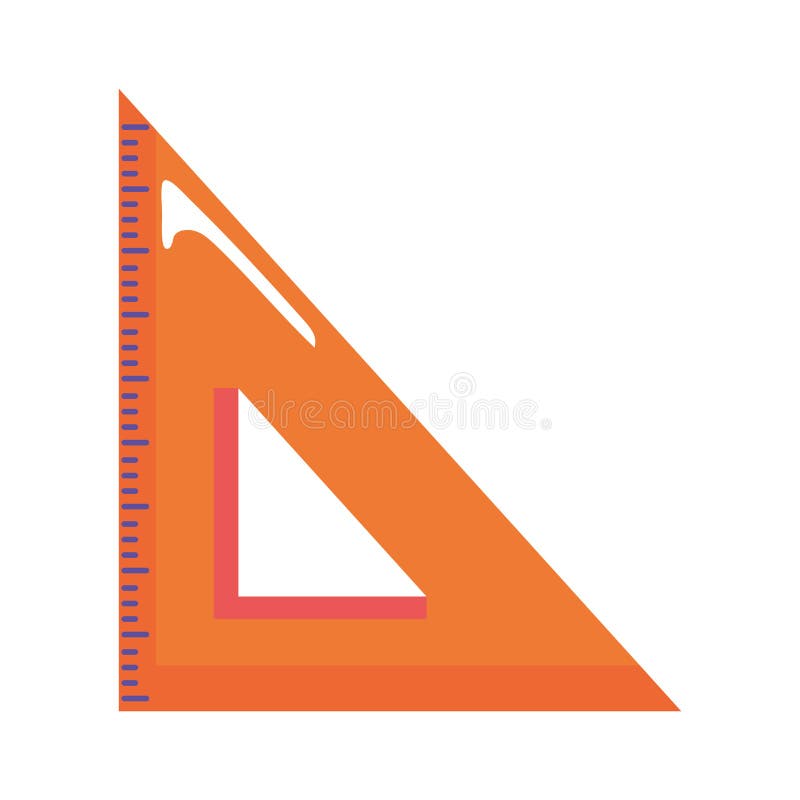 Triangle Ruler on a White Background for Kdipart or Web Design Stock ...