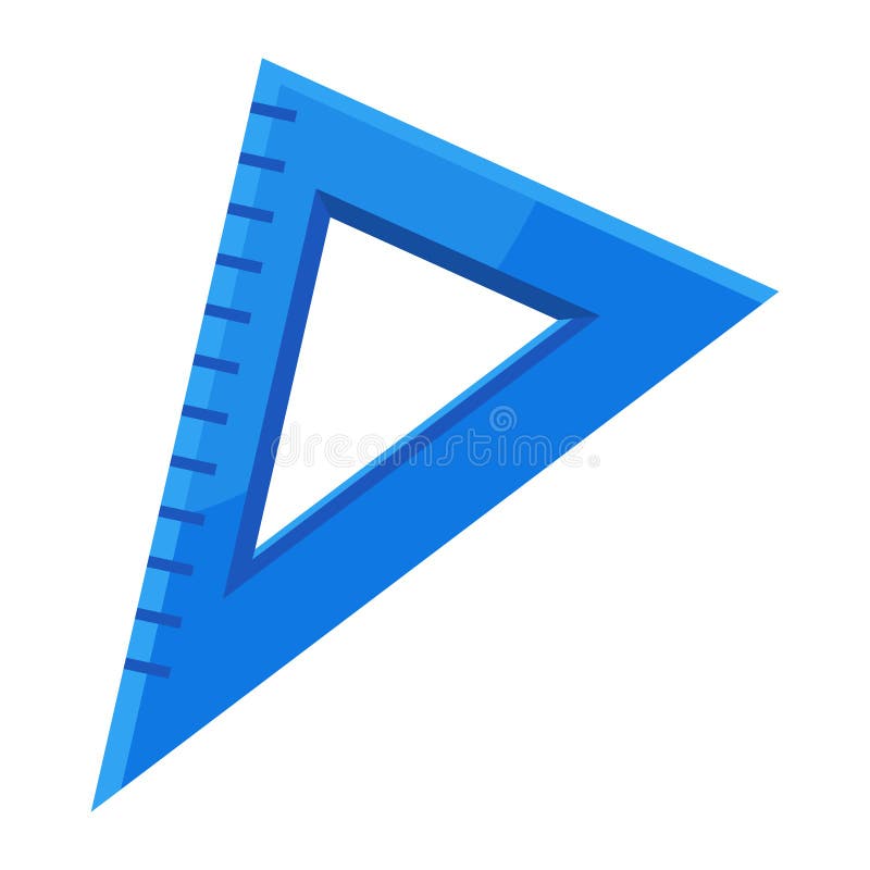 School triangle ruler icon stock vector. Illustration of vector - 290452262