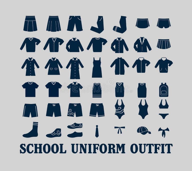 School Uniform Clothes Stock Illustrations – 3,412 School Uniform ...