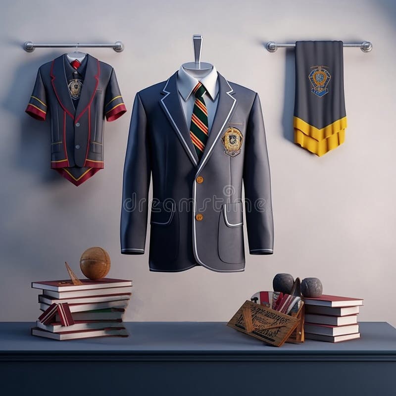 School Uniforms, Various Designs and Options. Gray Colors Stock Image ...