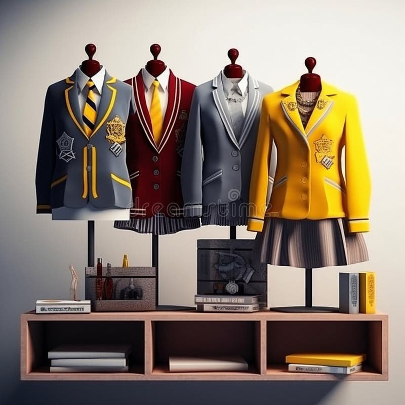 School Uniforms, Various Designs and Options Stock Photo - Image of ...