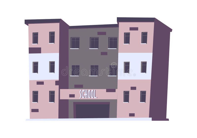 School, University or College Building Cartoon Stock Illustration ...