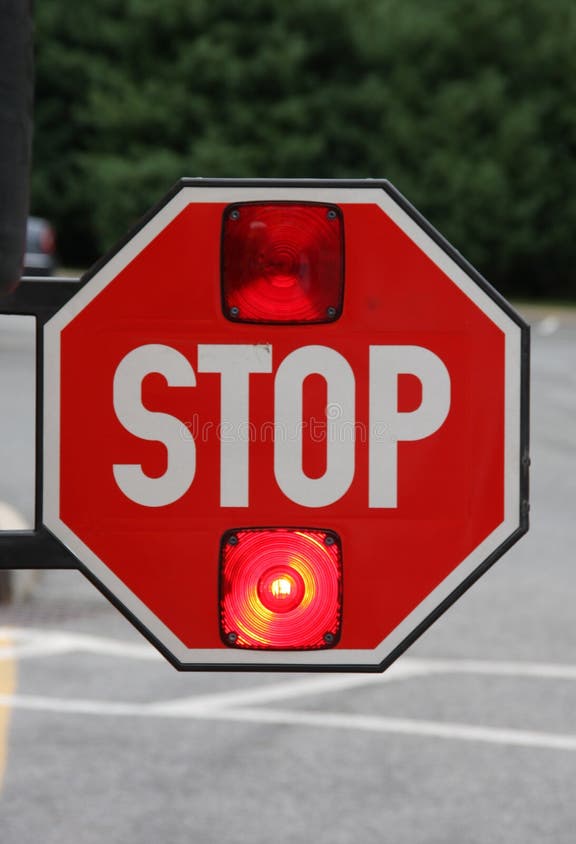 School Van STOP SIGN stock image. Image of pickup, handicap - 49222965
