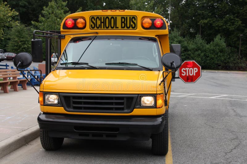 School Van with STOP SIGN stock image. Image of auto - 49222979