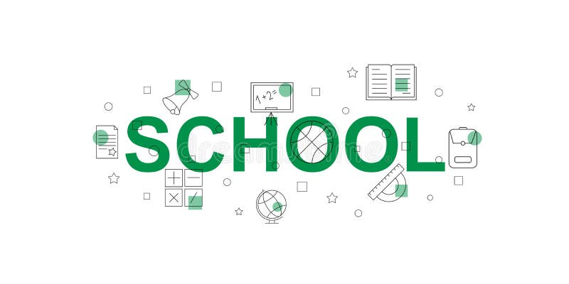 Word Design for School Subject Mathematics Stock Vector - Illustration ...