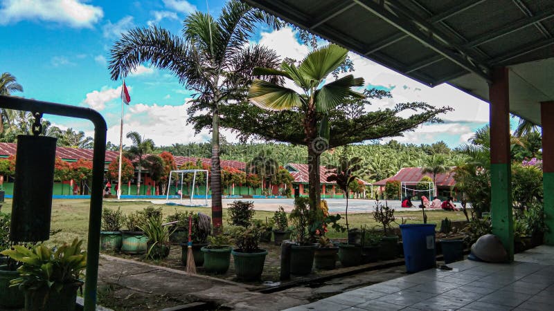 School View in the Sunny Day with Blue Sky Stock Photo - Image of ...