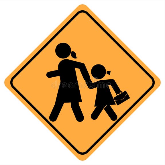 School Warning Sign. School Label Design Elements Stock Vector ...