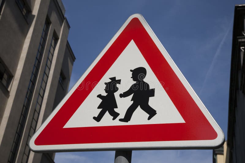 School Warning Sign stock image. Image of sign, education - 40076645