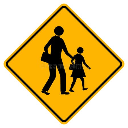 School Warning Sign,Vector Illustration, Isolate on White Background ...
