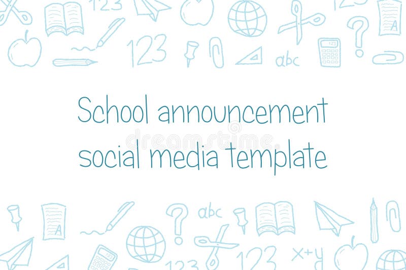 School Website Announcement Stock Vector - Illustration of vector ...