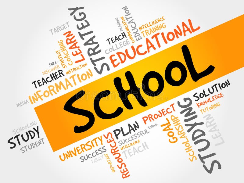 SCHOOL word cloud stock image. Image of educate, research - 200827653