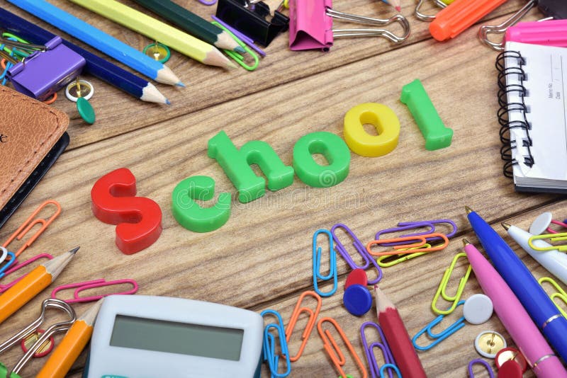 School Word and Office Tools Stock Photo - Image of education ...