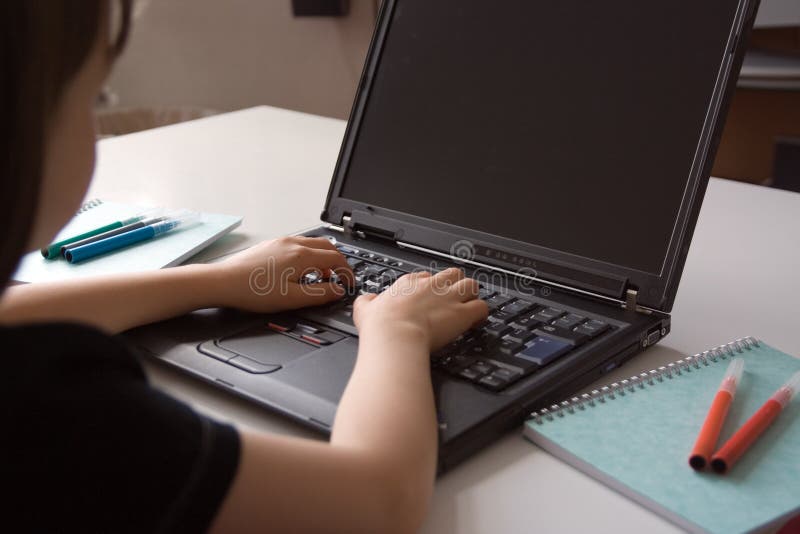 School work stock photo. Image of study, laptop, girl, learn - 817816