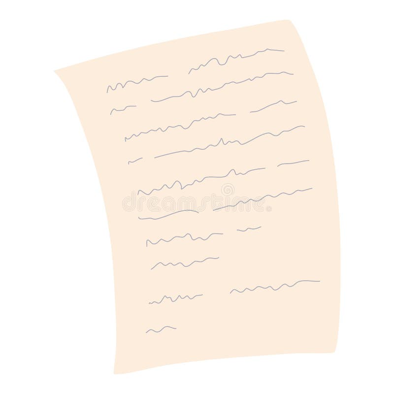 School Writing Paper Icon Cartoon Vector. Write Document Stock Vector ...