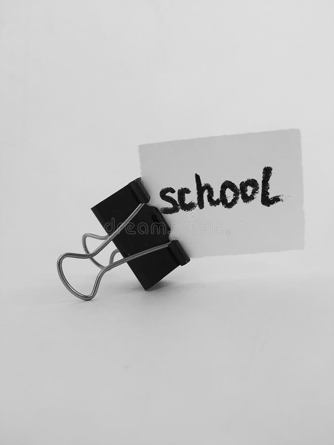 School written on paper. stock photo. Image of text - 281453980