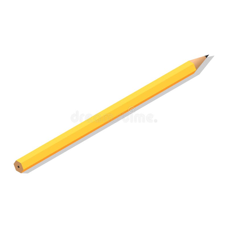 School Yellow Kid Pen Icon, Isometric Style Stock Illustration ...