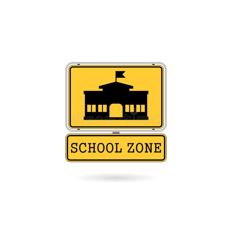 School Zone Icon Vector Sign And Symbol Isolated On White Background ...