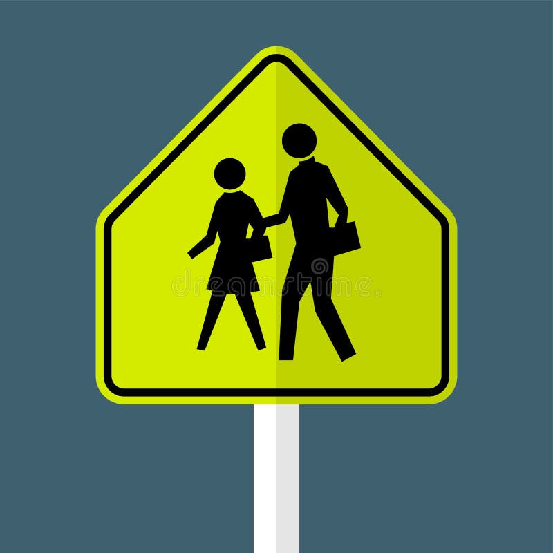 School Zone Symbol Sign Isolate on White Background,Vector Illustration ...