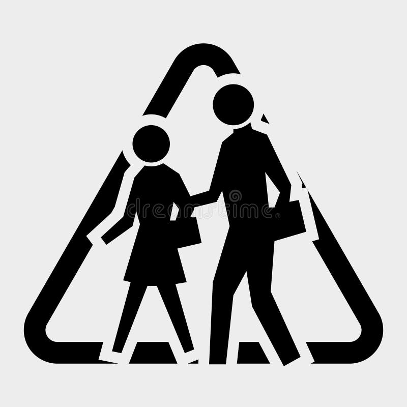 Black And White Clip Art Of A School Zone Sign School Zone Ahead