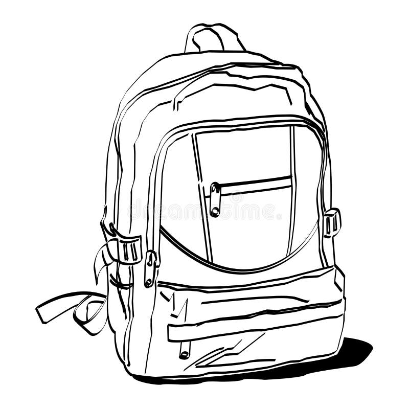 Schoolbag stock illustration. Illustration of drawing - 22800504