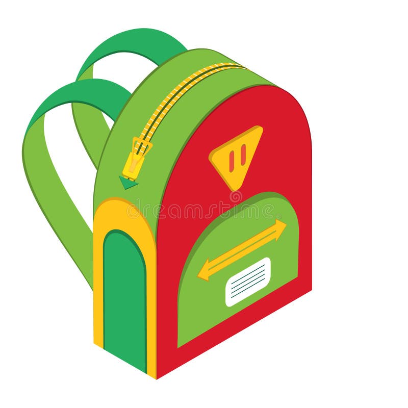 Schoolbag, icon backpack stock illustration. Illustration of logo ...