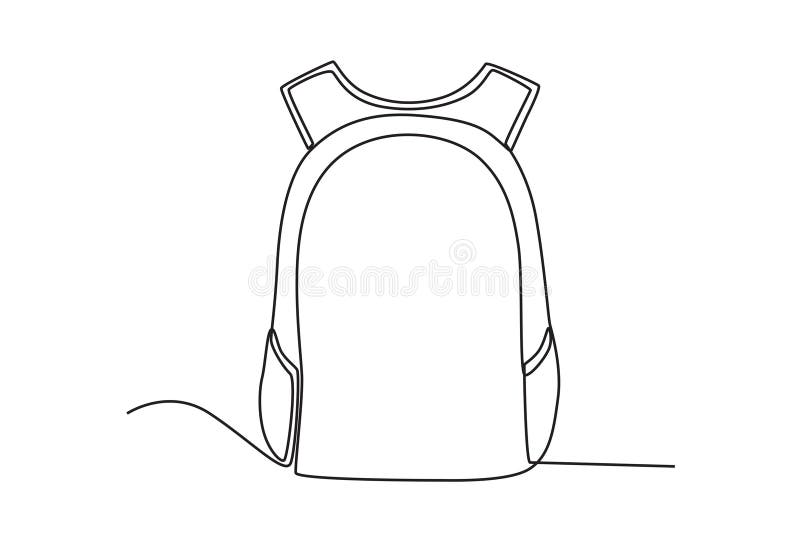 A Schoolbag from the Side View Stock Vector - Illustration of study ...