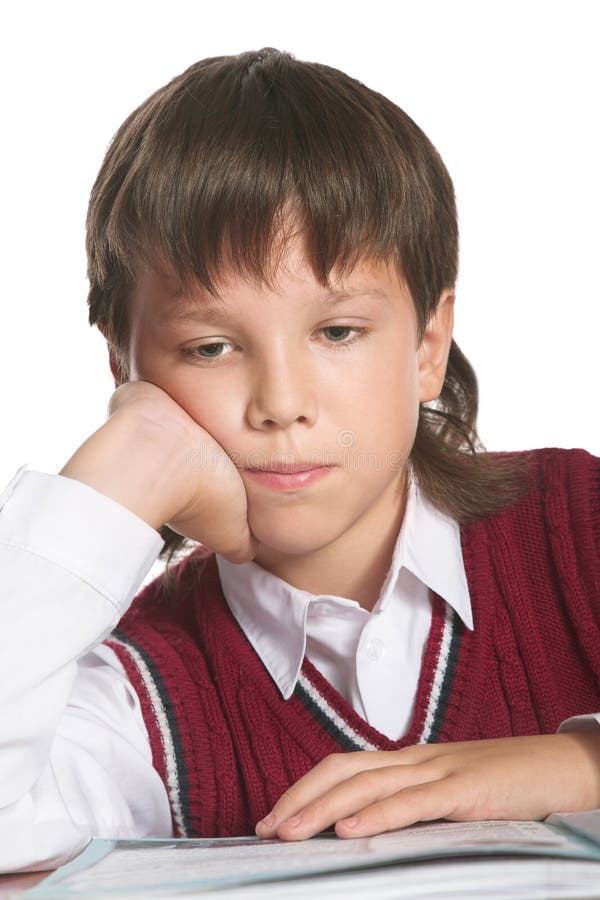 Schoolboy stock image. Image of work, pupil, white, people - 17788383