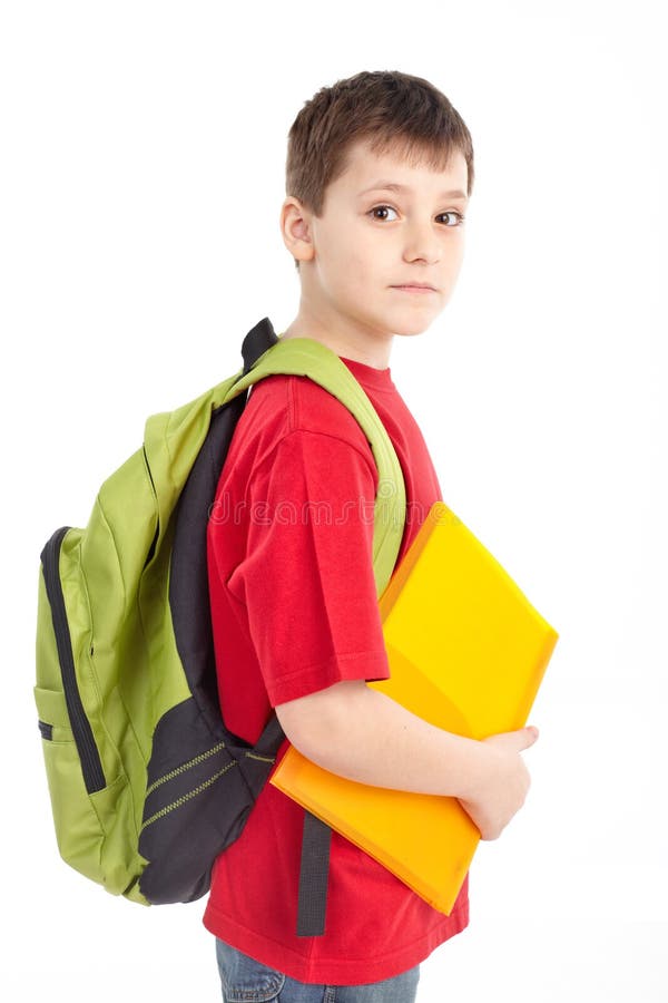 Schoolboy stock photo. Image of happy, scholarship, case - 14102642