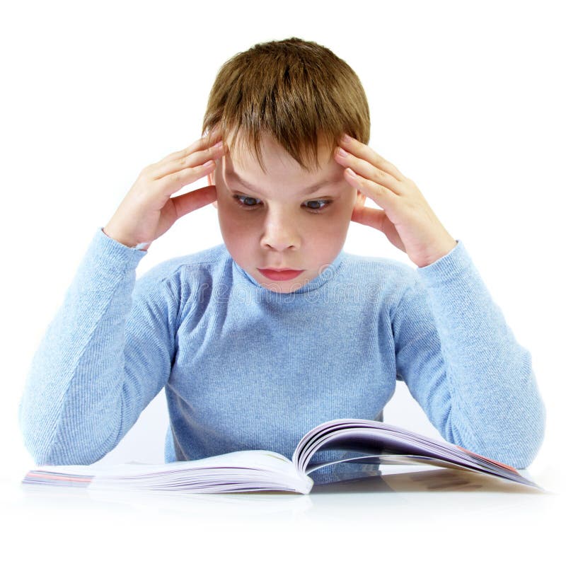 Frustrated Child with Learning Difficulties Stock Photo - Image of grey ...