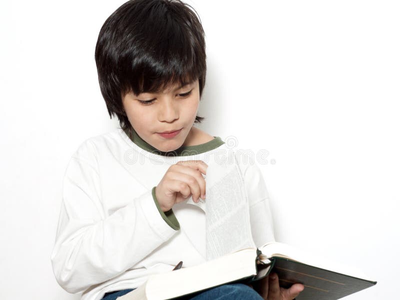 The Schoolboy with Book in Hands Stock Photo - Image of elementary ...
