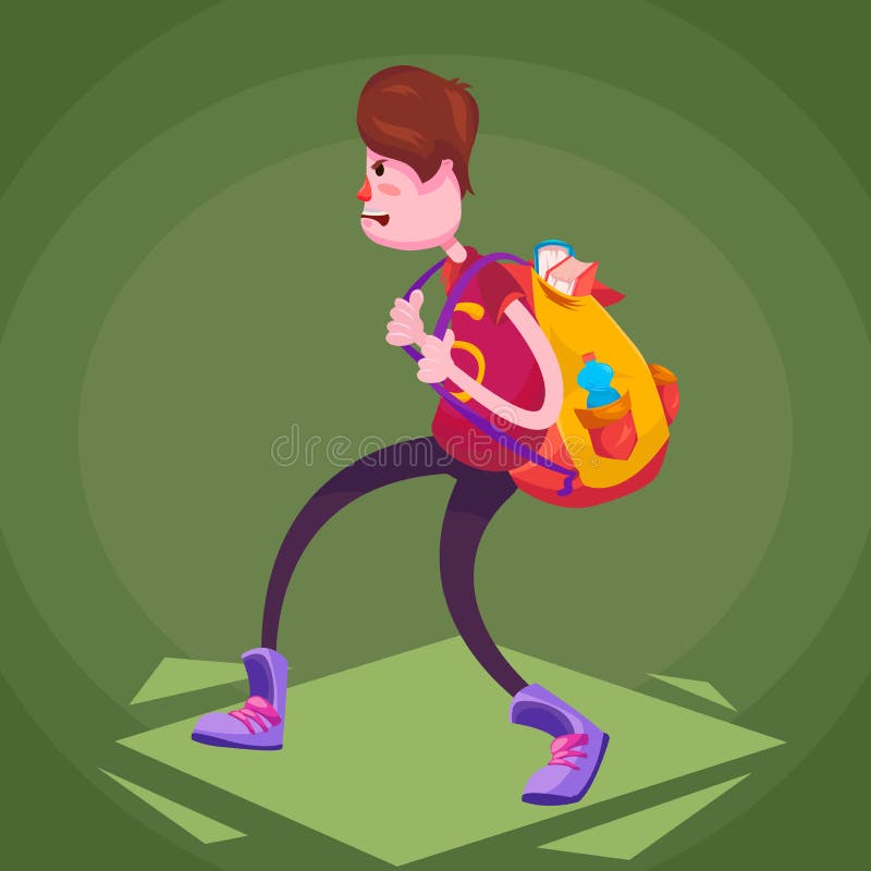 Heavy Backpack Stock Illustrations – 570 Heavy Backpack Stock ...