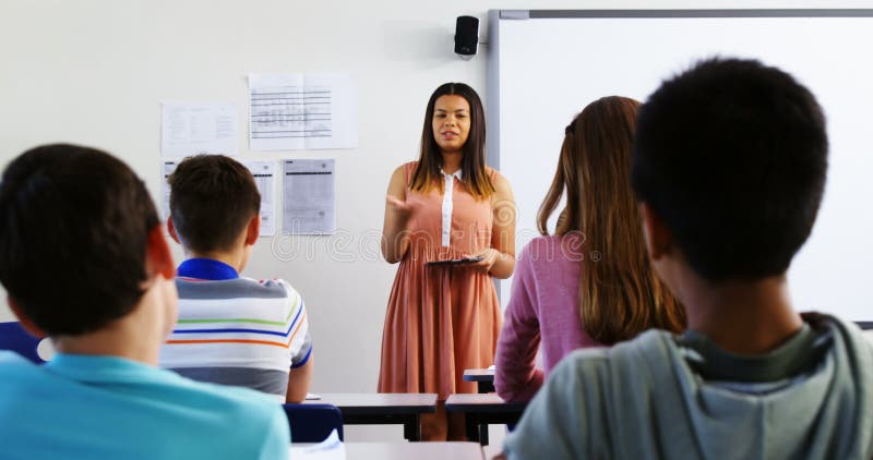 Students Using Laptop in Classroom Stock Video - Video of caucasian ...