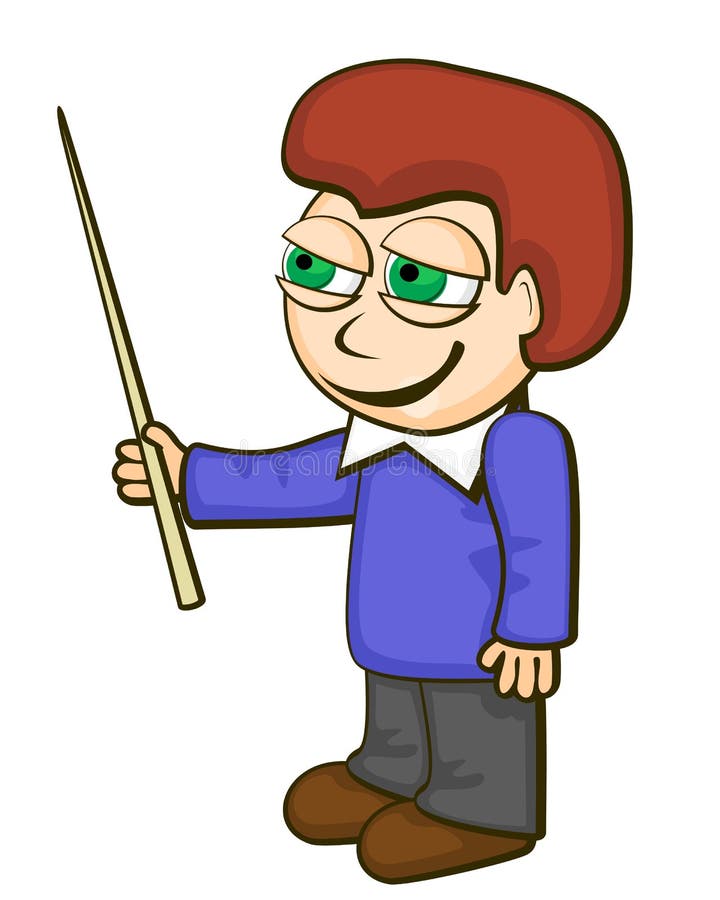 Schoolboy with pointer stock vector. Illustration of teaching - 33630432