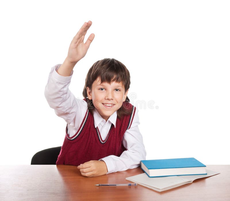 The Schoolboy is Ready To Answer Stock Photo - Image of class, science ...