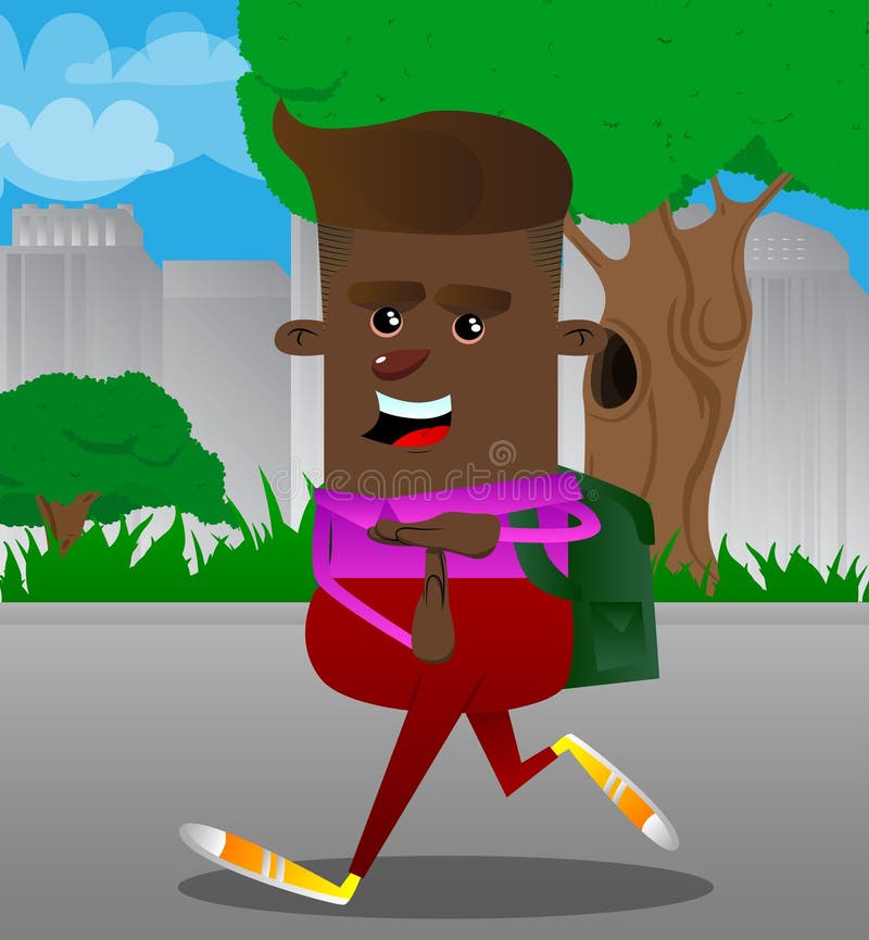 Schoolboy with Time Out Hand Gesture. Stock Illustration - Illustration ...