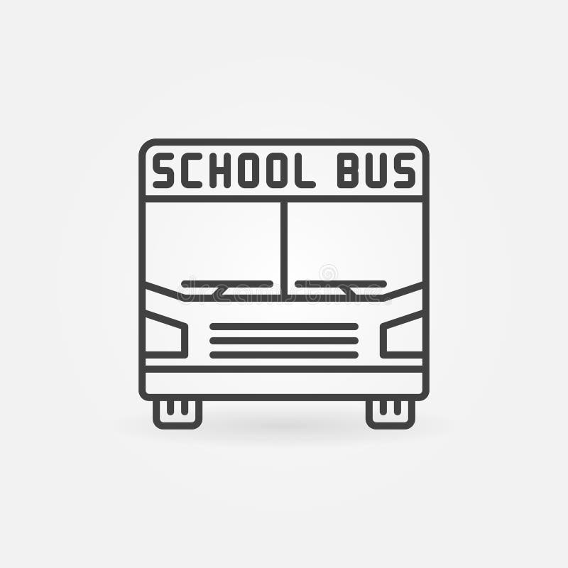 Schoolbus Outline Vector Bus Concept Minimal Icon Stock Vector ...