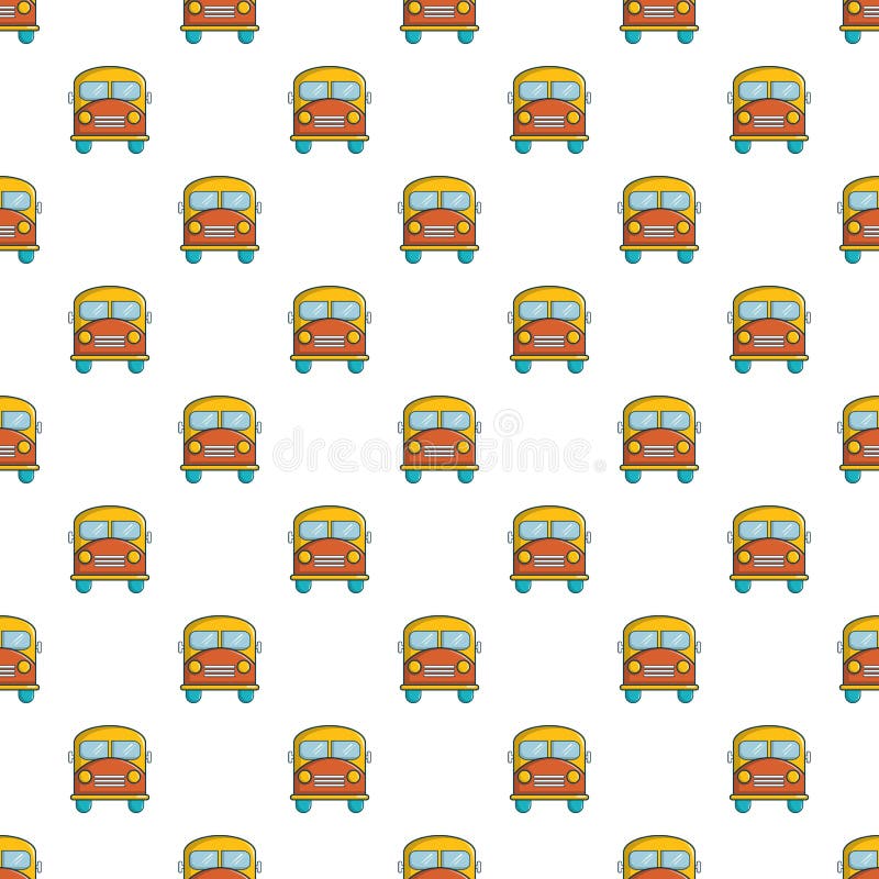Schoolbus pattern seamless stock vector. Illustration of background ...