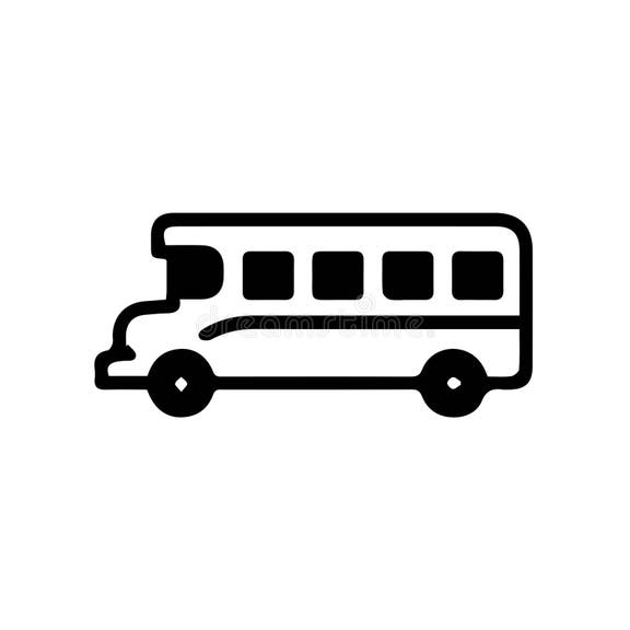 Schoolbuspictogram Geïsoleerd Vector Illustratie - Illustration of ...